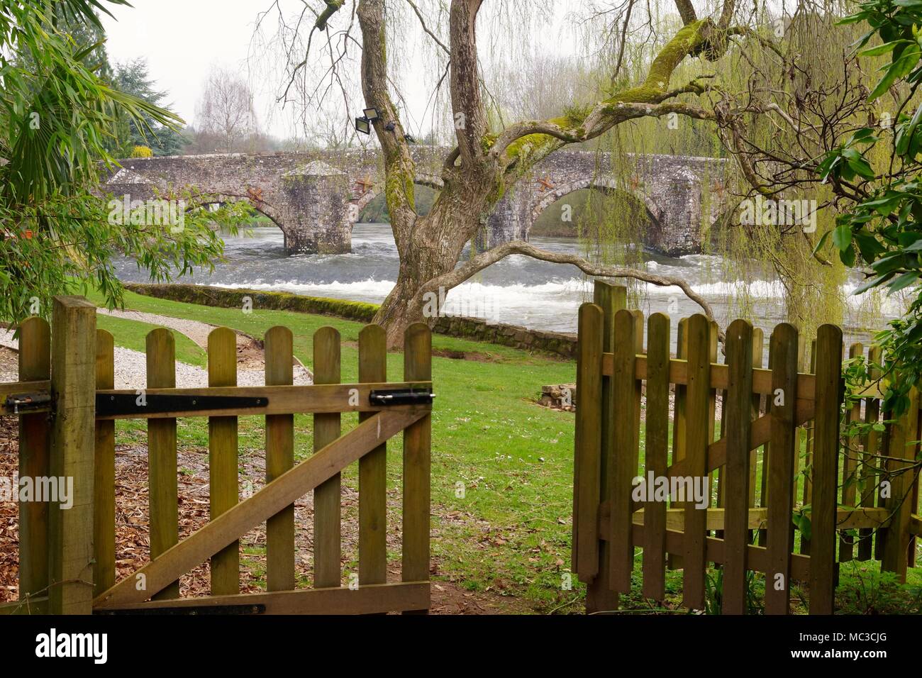Bickleigh Bridge over the River Exe, Tiverton, Mid Devon, UK Stock ...