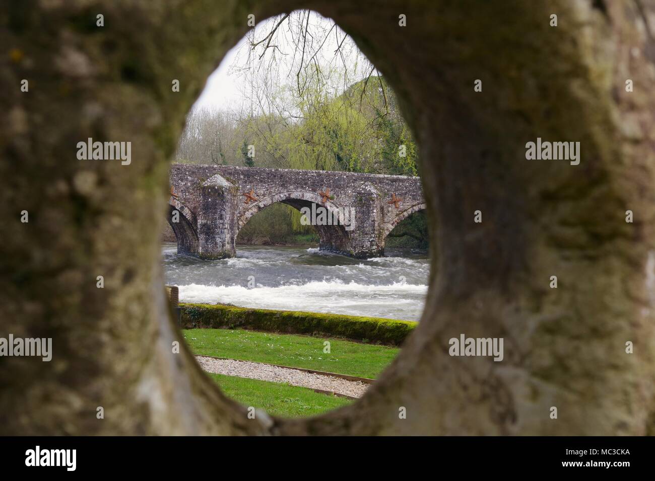 Bickleigh Bridge over the River Exe, Through a Stone Circle. Tiverton ...