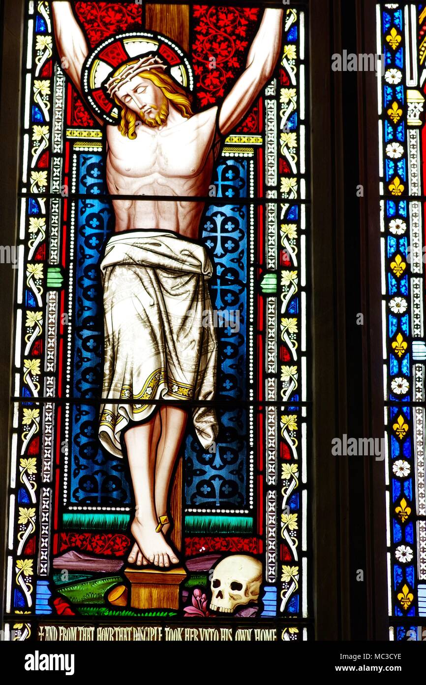 Backlit Stained Glass in the Windows of St Mary The Virgin Church in ...