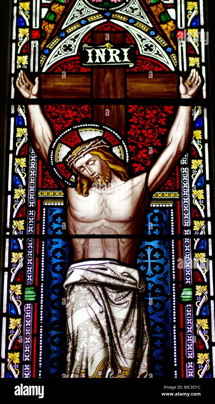 Backlit Stained Glass in the Windows of St Mary The Virgin Church in ...