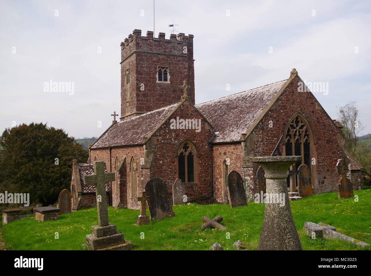 Old Rural Village Church at Bickleigh. St Mary The Virgin's Church ...