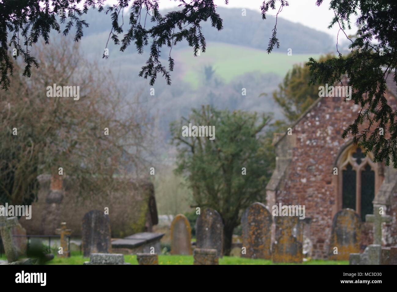Old Rural Village Church at Bickleigh. St Mary The Virgin's Church ...
