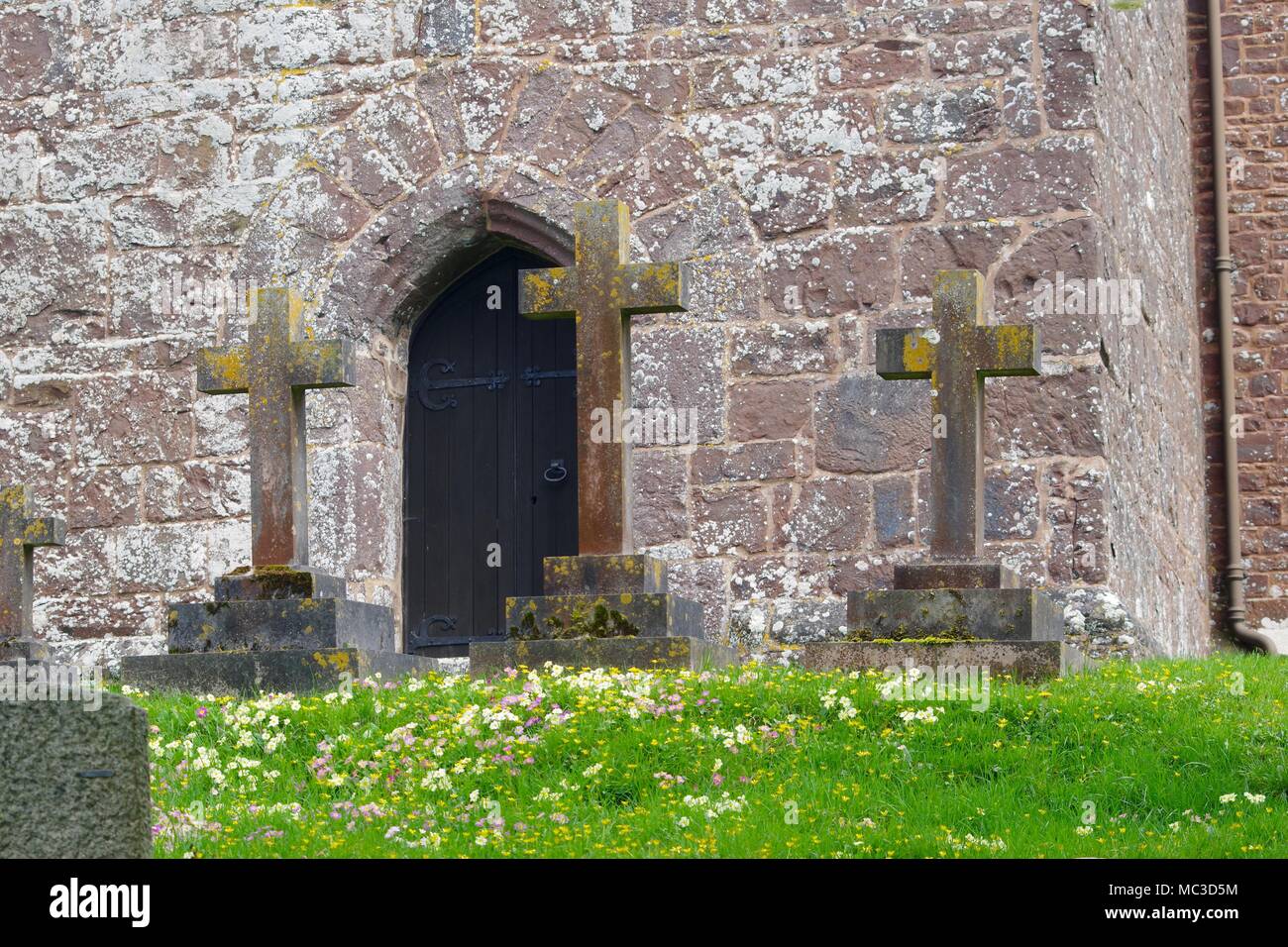 Three Headstone Crucifixes by St Mary The Virgin Church in Bickleigh on ...