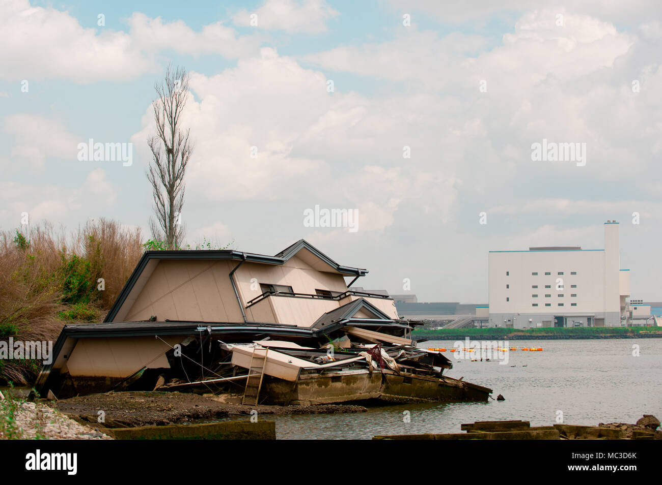 House after Fukushima Tsunami Disaster in Ishinomaki, Japan. Fukushima ...
