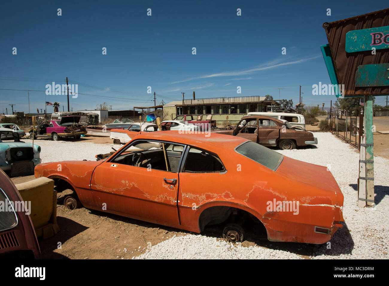 Drive In, Bombay Beach, Salton Sea, CaliforniaCalifornia, United States ...
