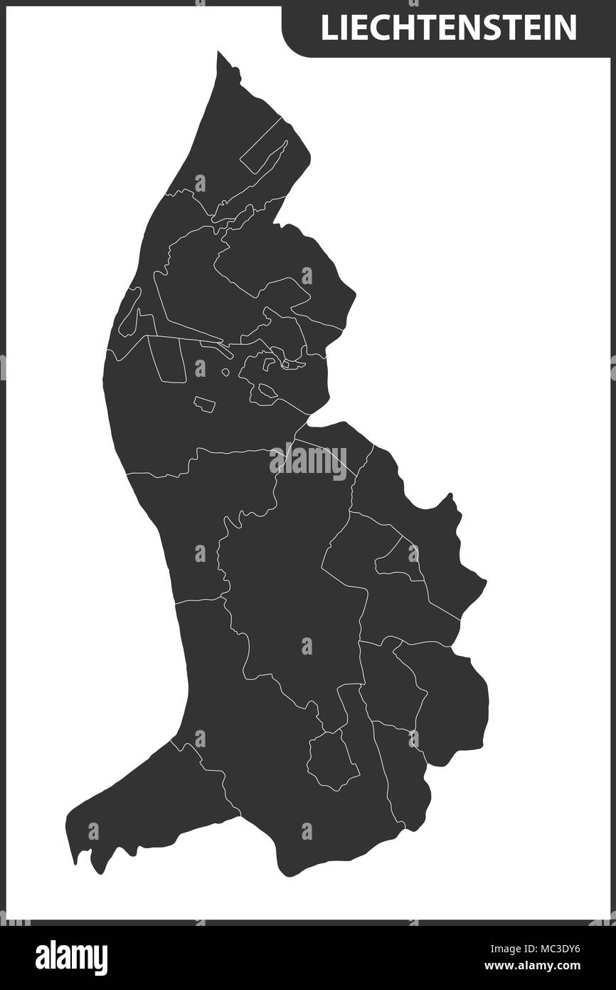 Outline, map of liechtenstein hi-res stock photography and images - Alamy