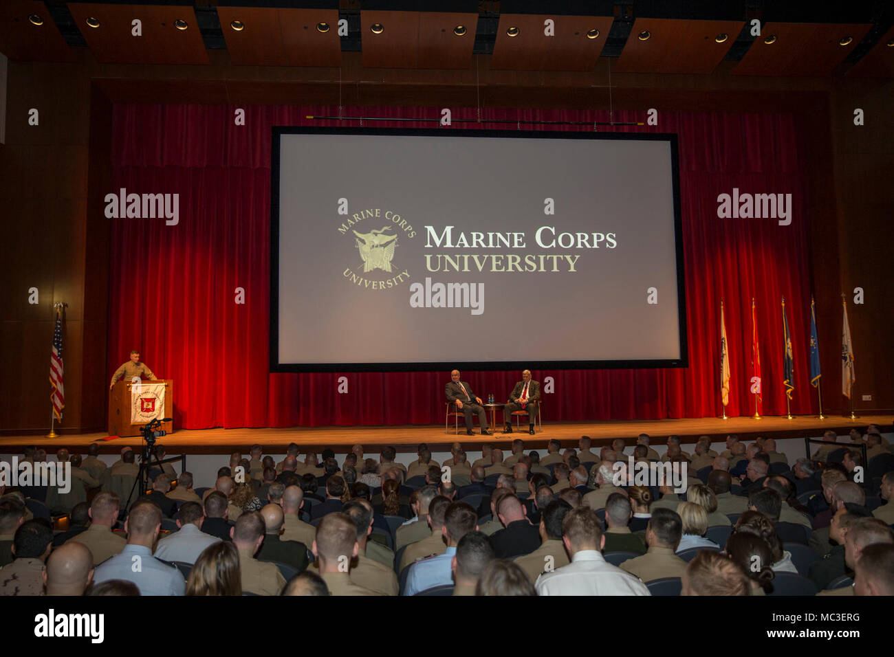 U.S. Marines and civilians with Marine Corps University host the ...