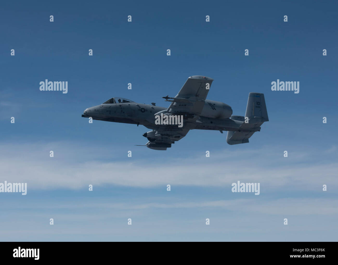 An A-10 Thunderbolt II assigned to the 190th Fighter Squadron conducts ...