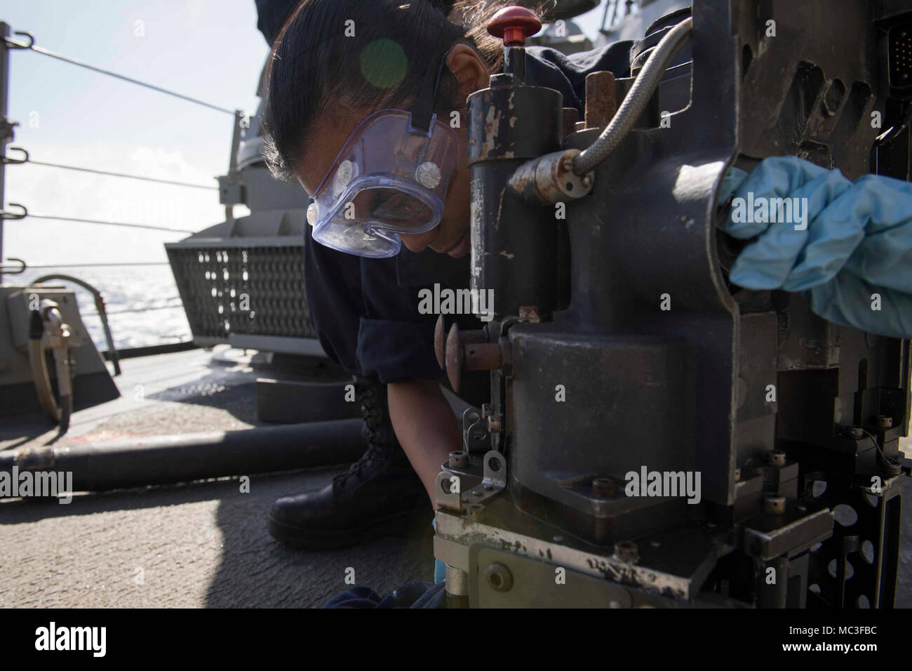 MEDITERRANEAN SEA (March 29, 2018) Gunner's Mate Seaman Erica Nohelani ...