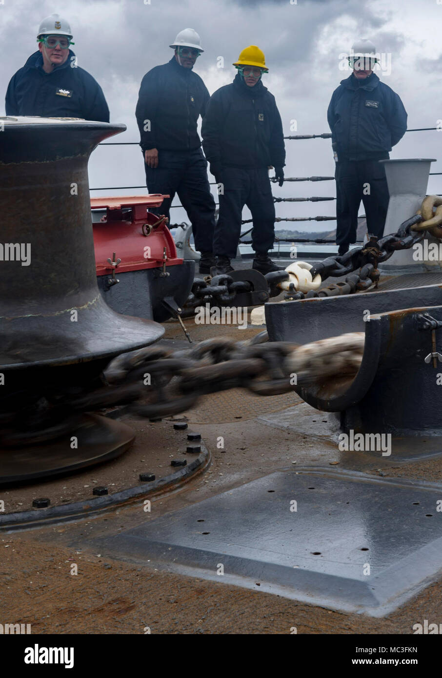 PLYMOUTH, England (March 30, 2018) Sailors assigned to the Arleigh ...