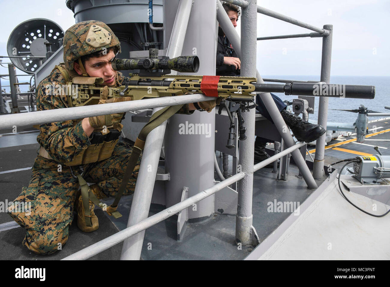 OCEAN (March 31, 2018) –Marine Corps. Cpl. Samuel D. Benavidas assigned ...