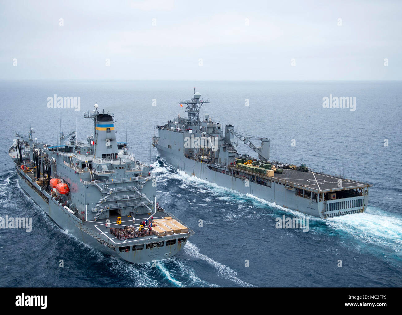 OCEAN (April 1, 2018) The Henry J. Kaiser-class fleet replenishment ...