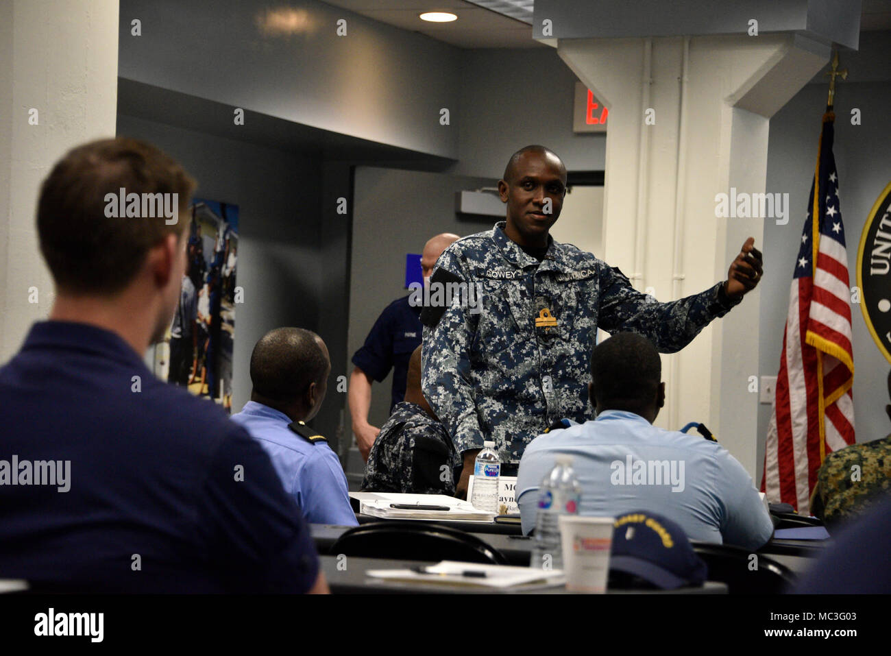 Barbados coast guard and defense force personnel hi-res stock ...