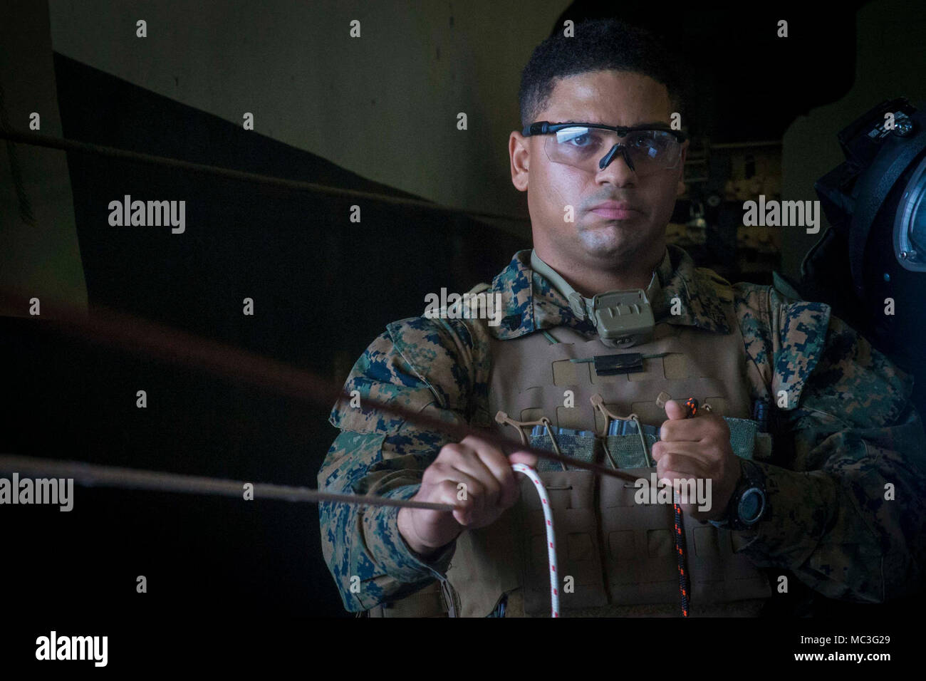 An Explosive Ordnance Disposal technician with Combat Logistics ...
