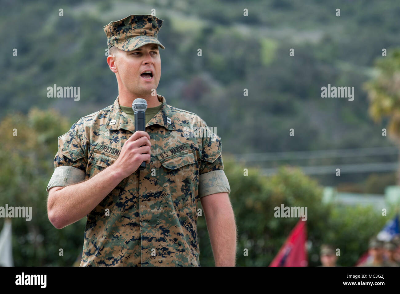 U.S. Marine Corps Capt. Michael Freismuth, commanding officer, Golf ...