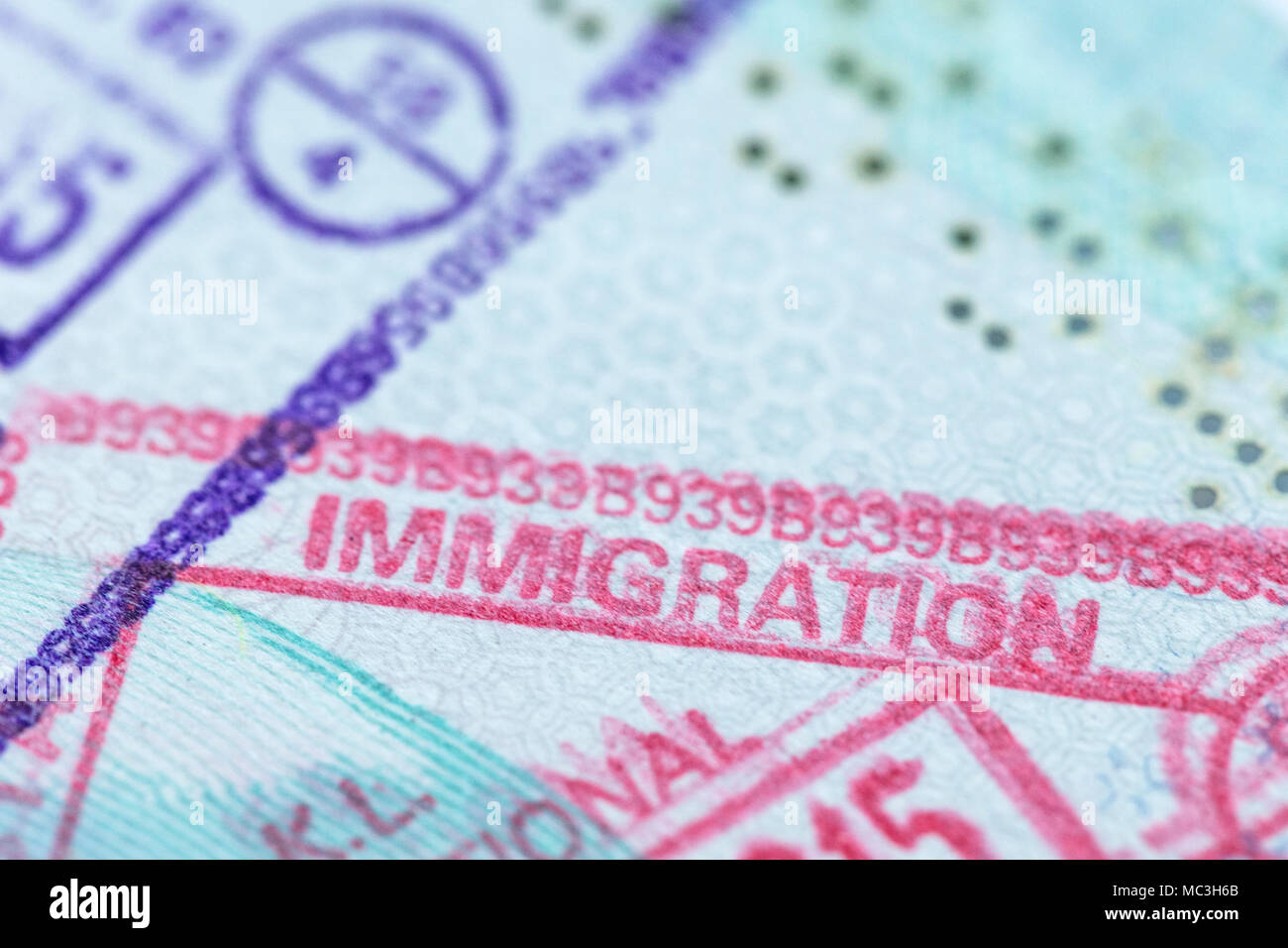 Immigration stamp hi-res stock photography and images - Alamy