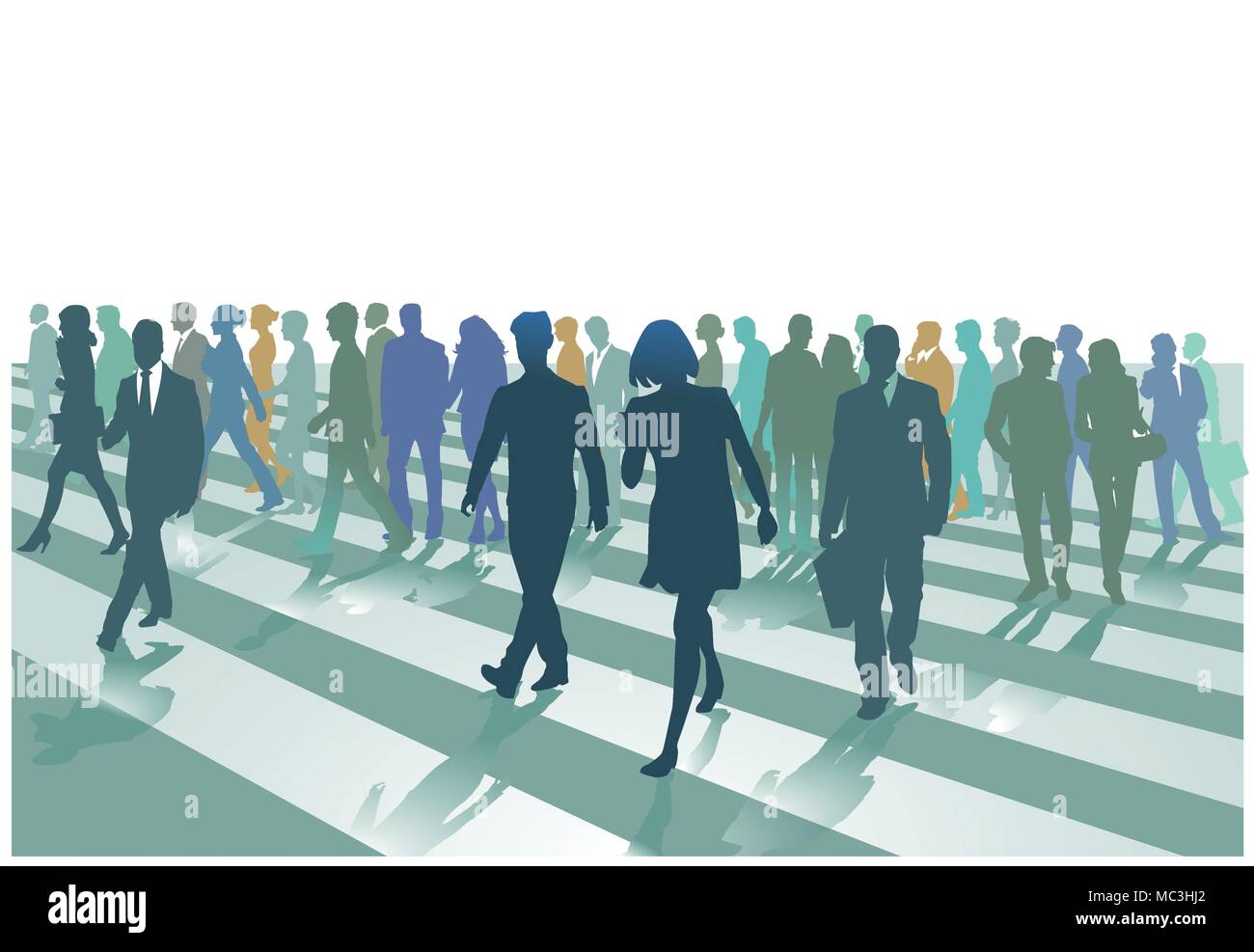 Pedestrian crossing in the city, illustration Stock Vector Image & Art ...