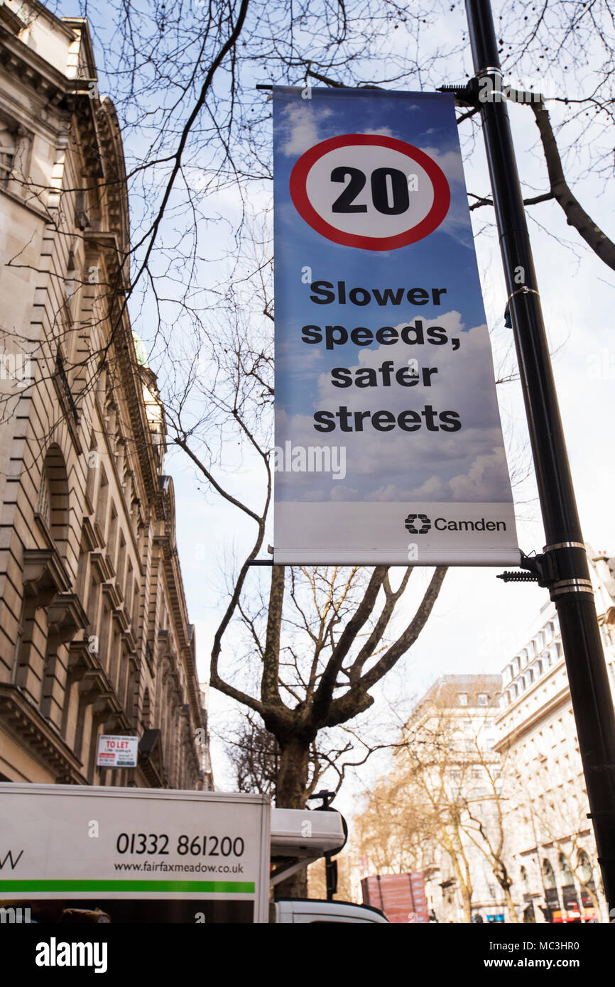 A 20mph sign in London, UK Stock Photo - Alamy