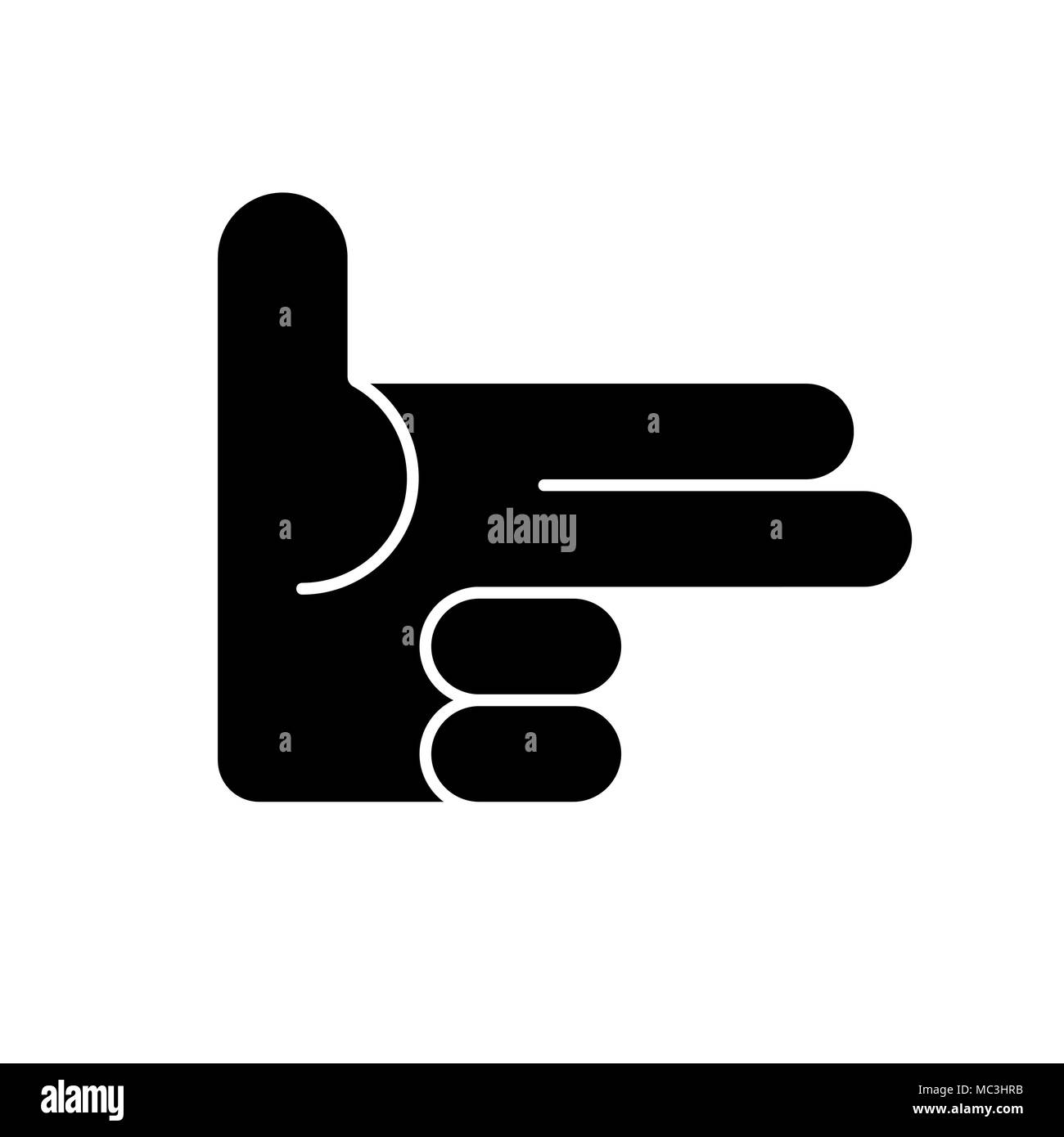 Finger gun isolated. Hand weapon. vector illustration Stock Vector ...