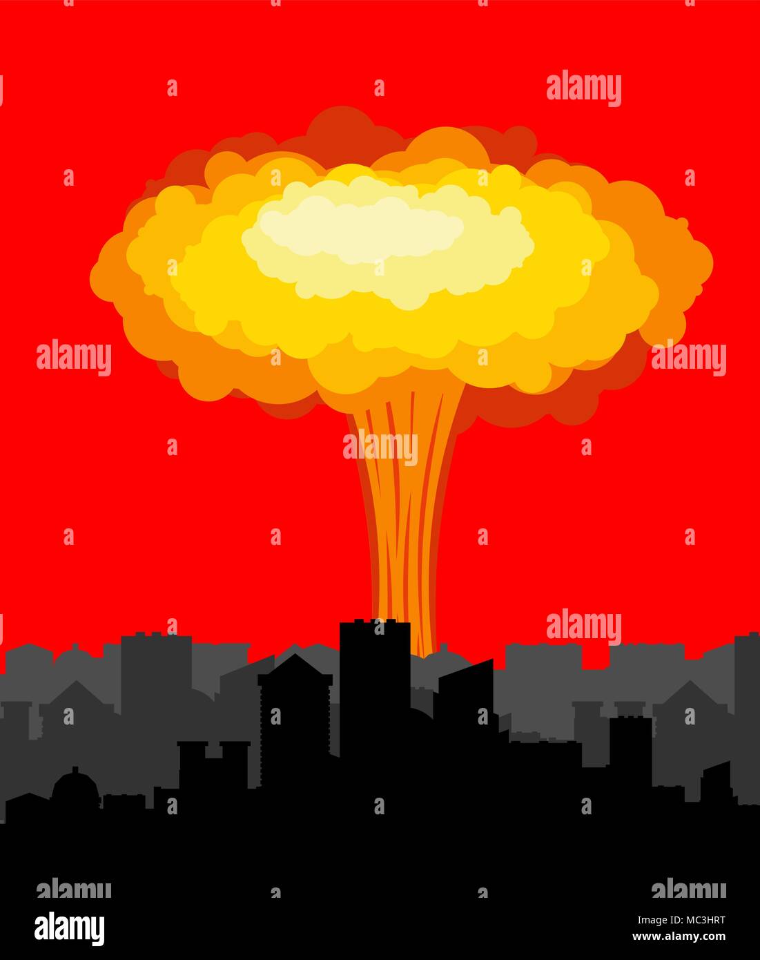 Nuclear attack cloud Stock Vector Images - Alamy