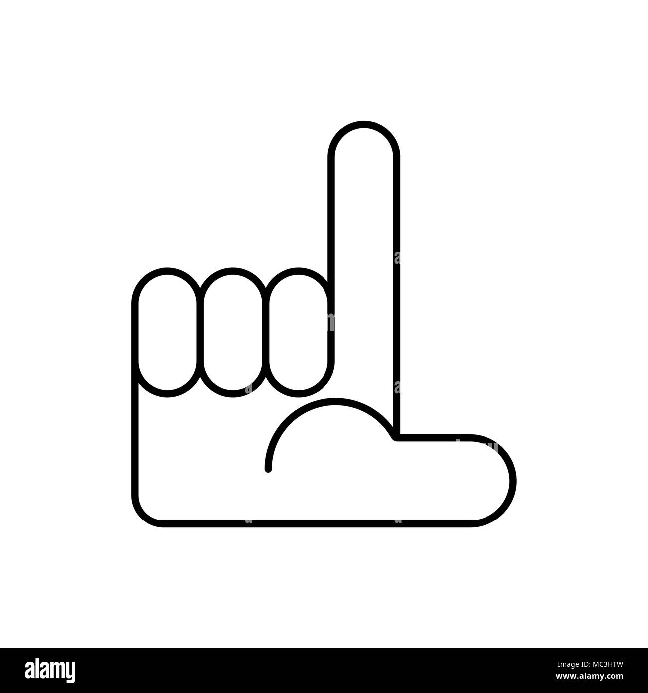 L loser sign Black and White Stock Photos & Images - Alamy