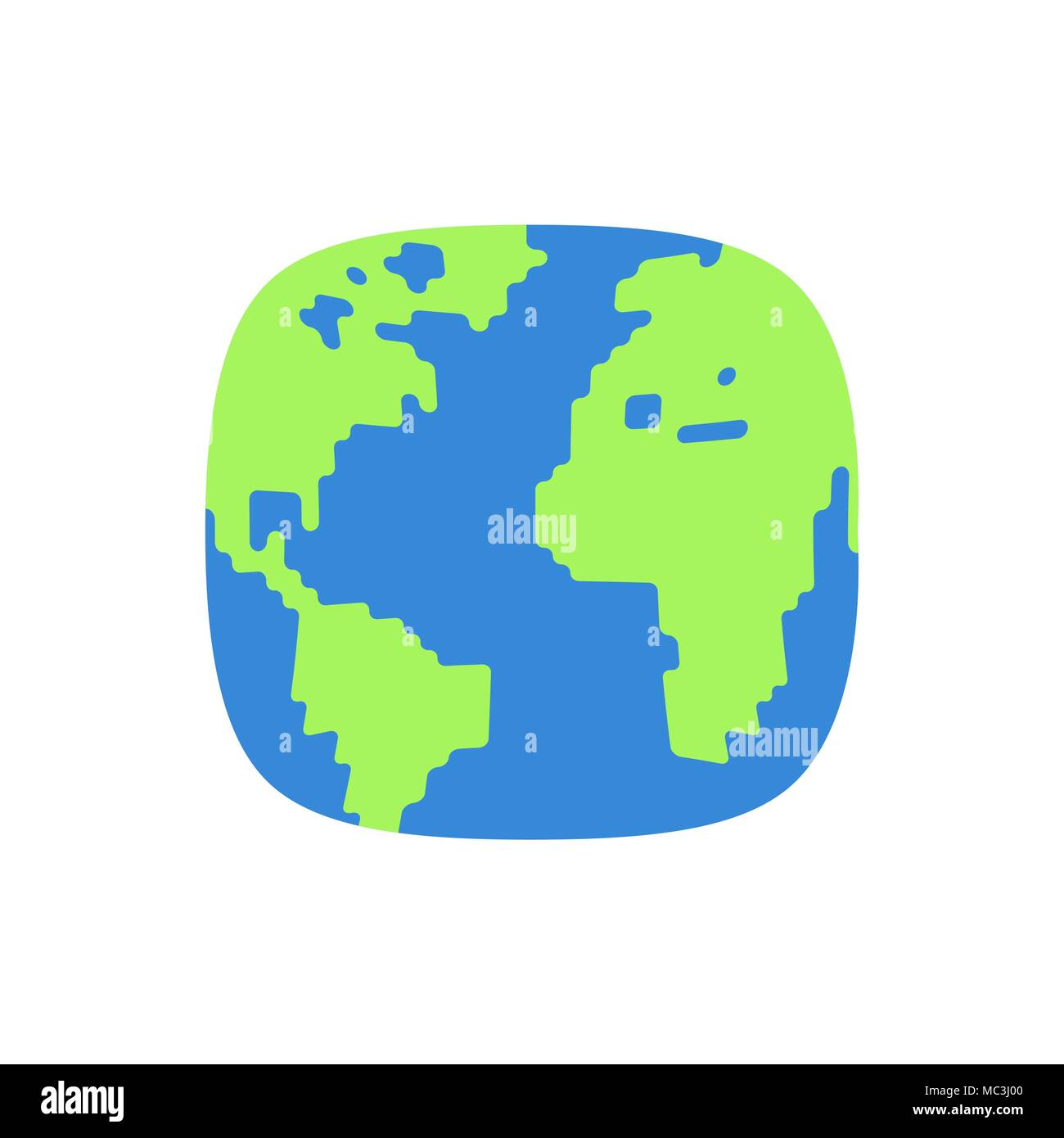 Square earth planet. Abstract image. Vector illustration Stock Vector ...