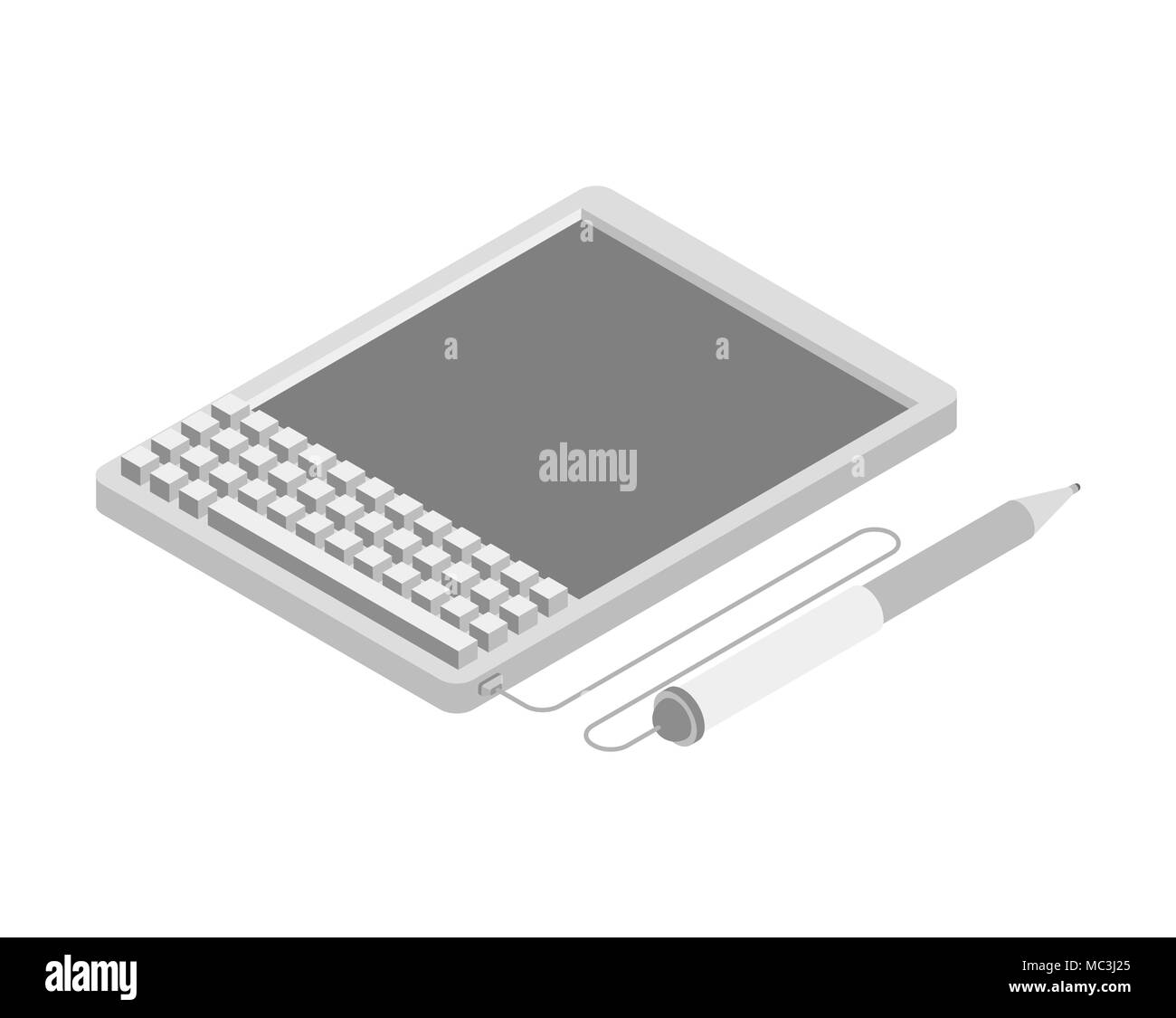 Digital signature web isometric Cut Out Stock Images & Pictures - Alamy