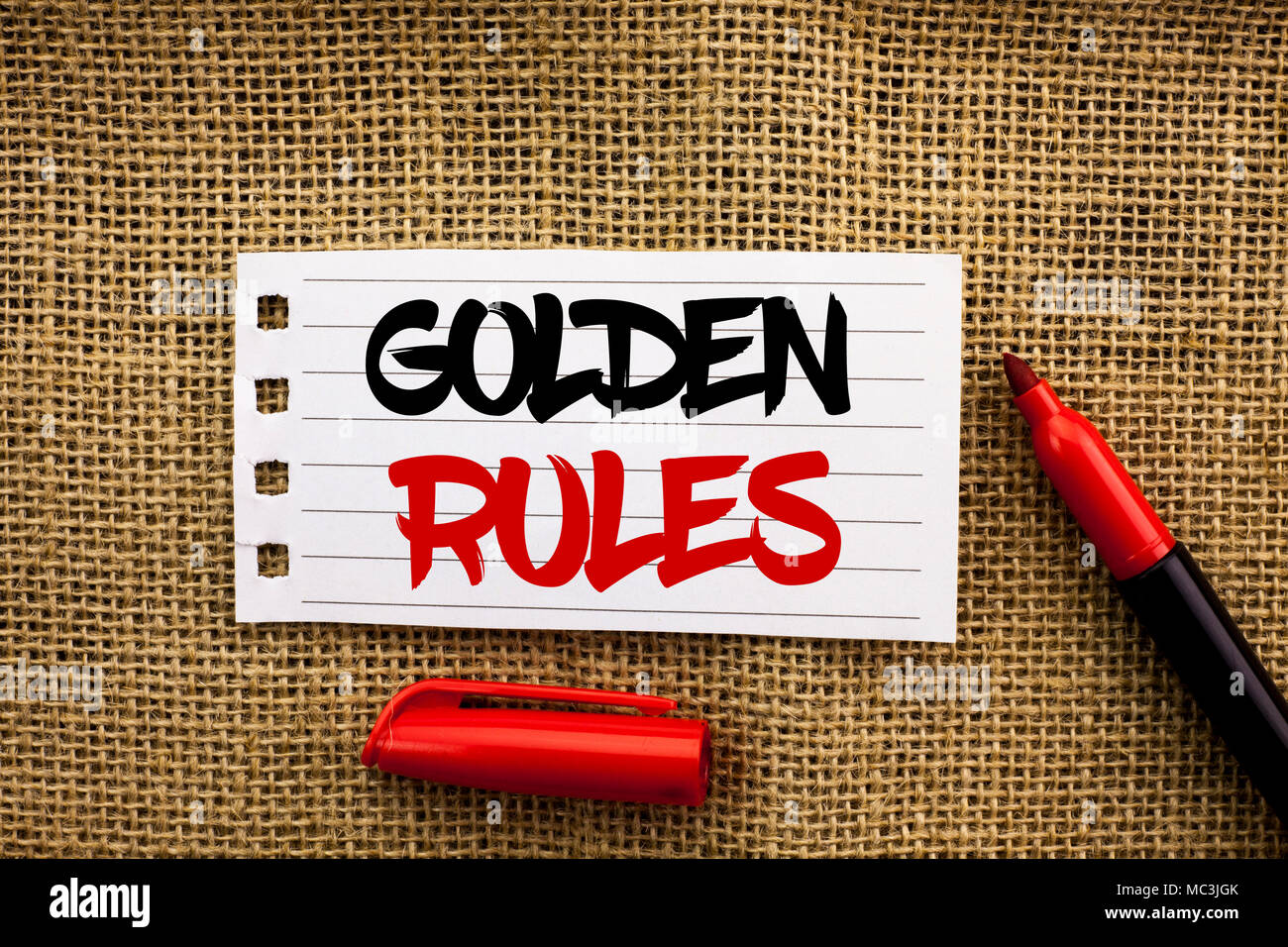 Word writing text Golden Rules. Business concept for Regulation ...
