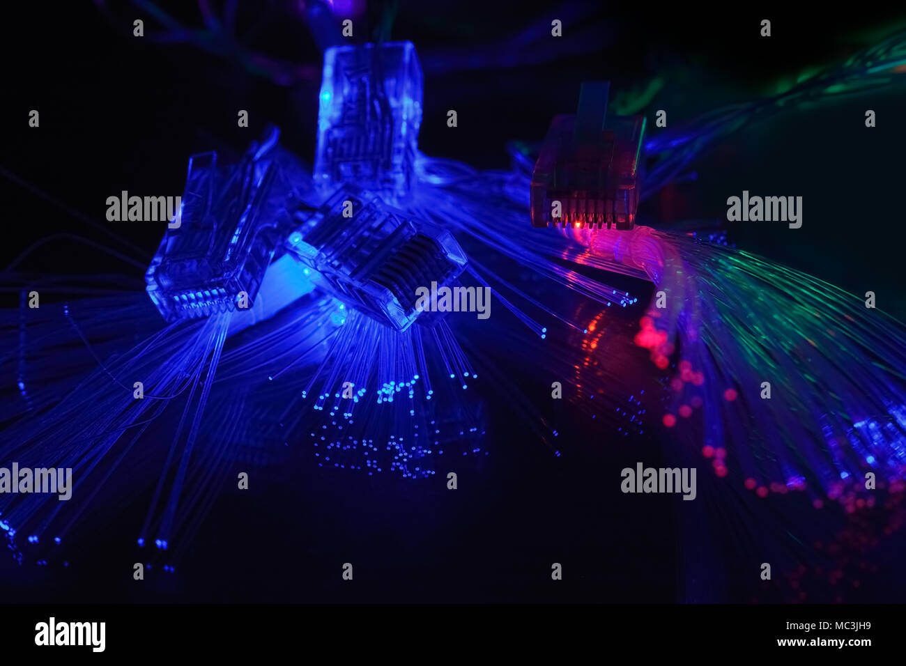 Ethernet patch cords with RJ-45 connectors Stock Photo - Alamy