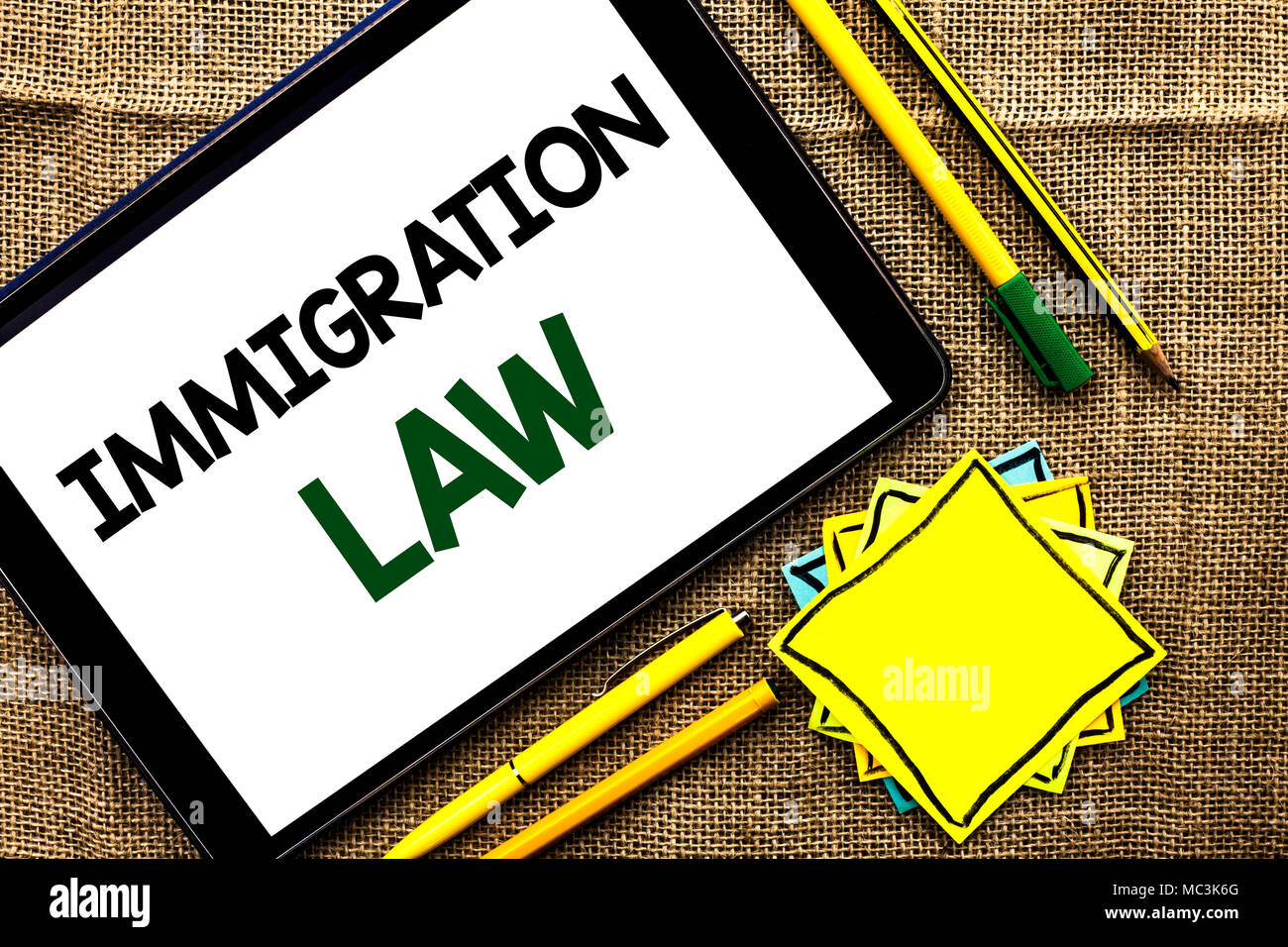 Text sign showing Immigration Law. Conceptual photo National ...