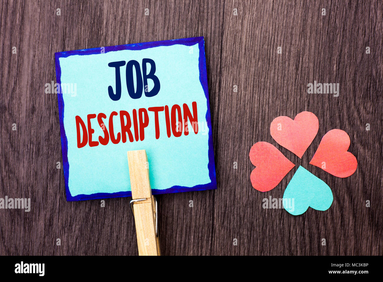 Handwriting text writing Job Description. Concept meaning Document that ...