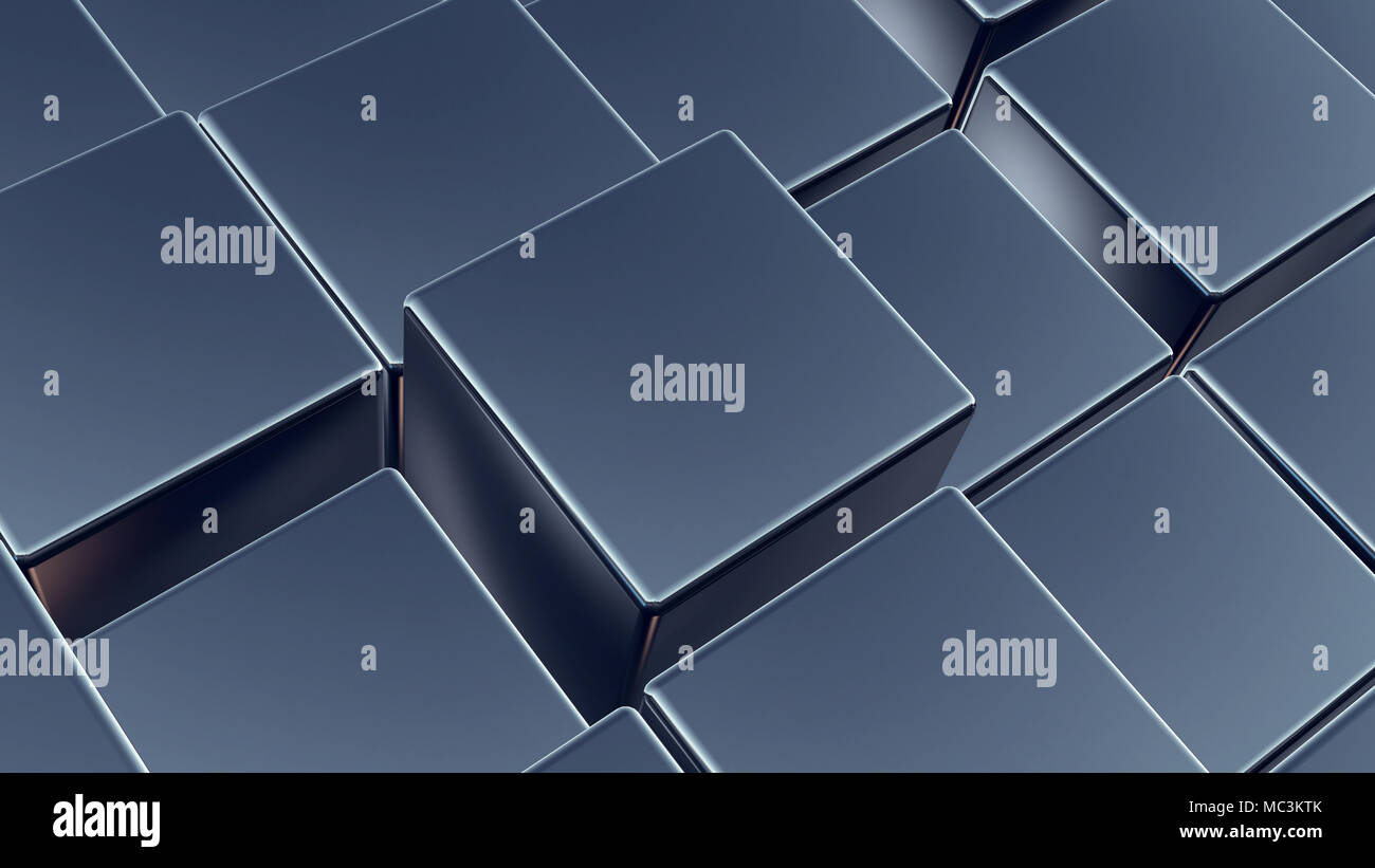 Cubes array in repeating pattern, abstract 3d rendering illustration of ...