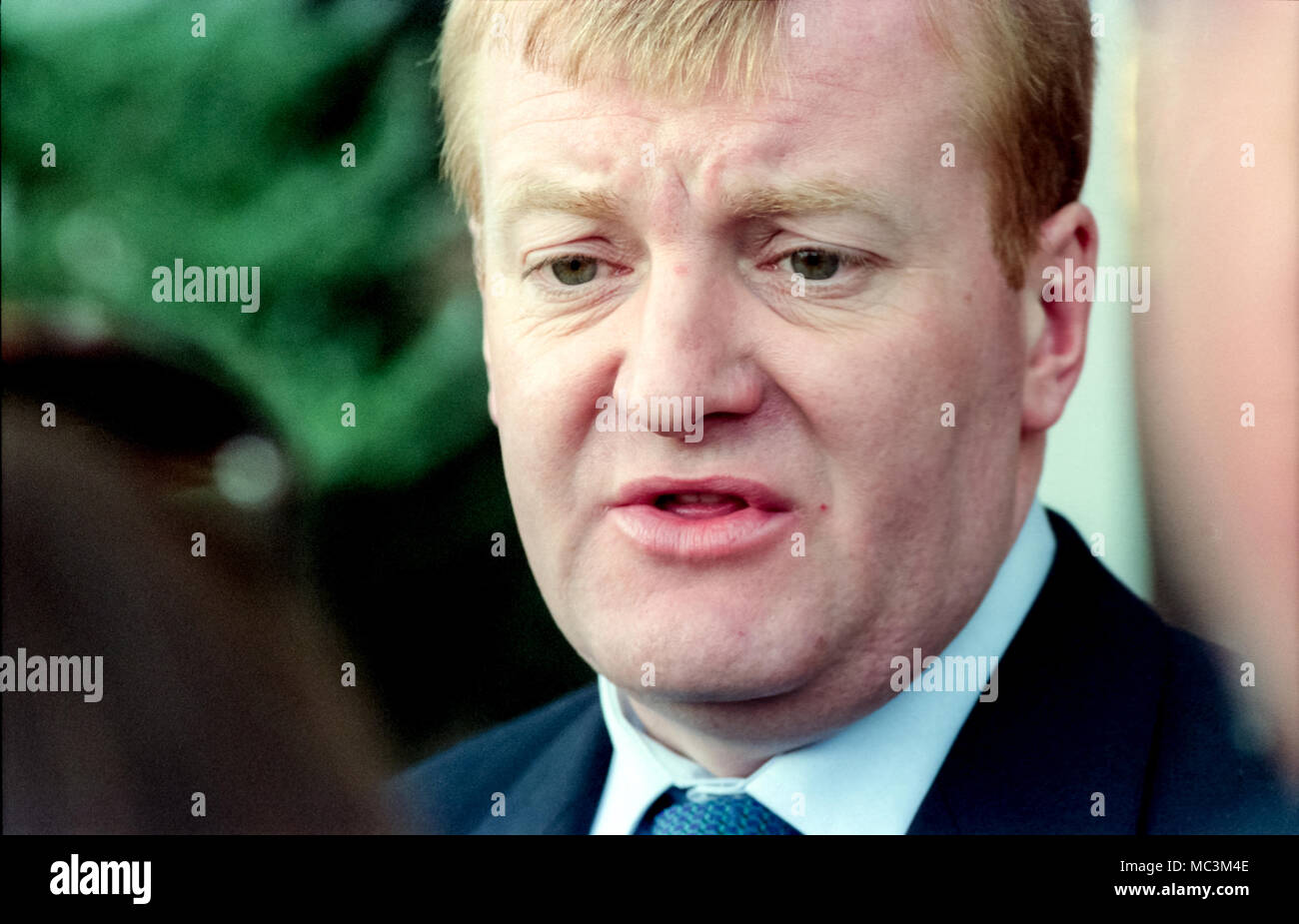The leader of the Liberal Democrat party, Charles, Kennedy MP, with his ...