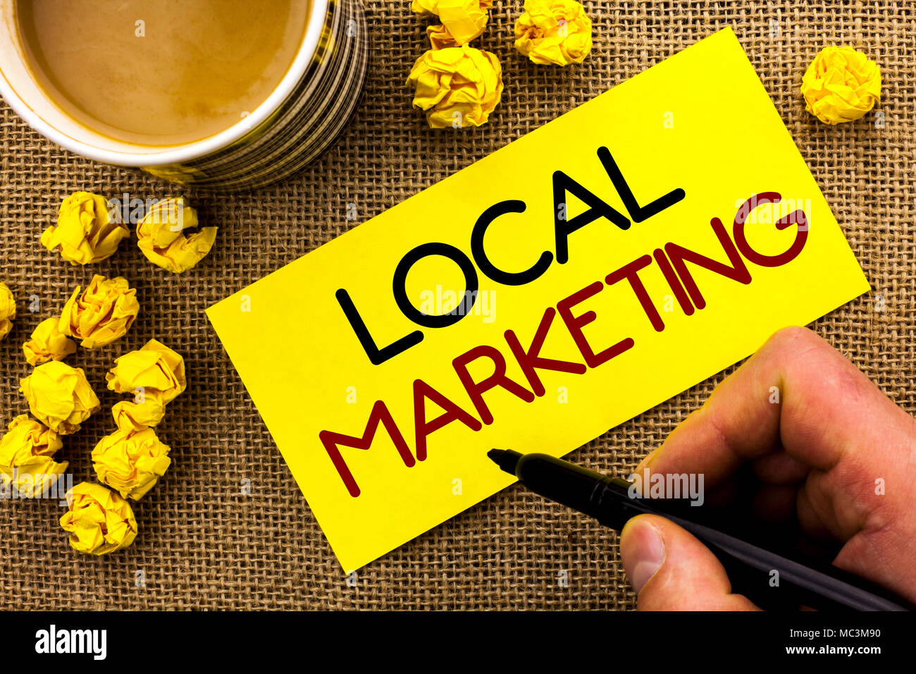 Text sign showing Local Marketing. Conceptual photo Regional ...