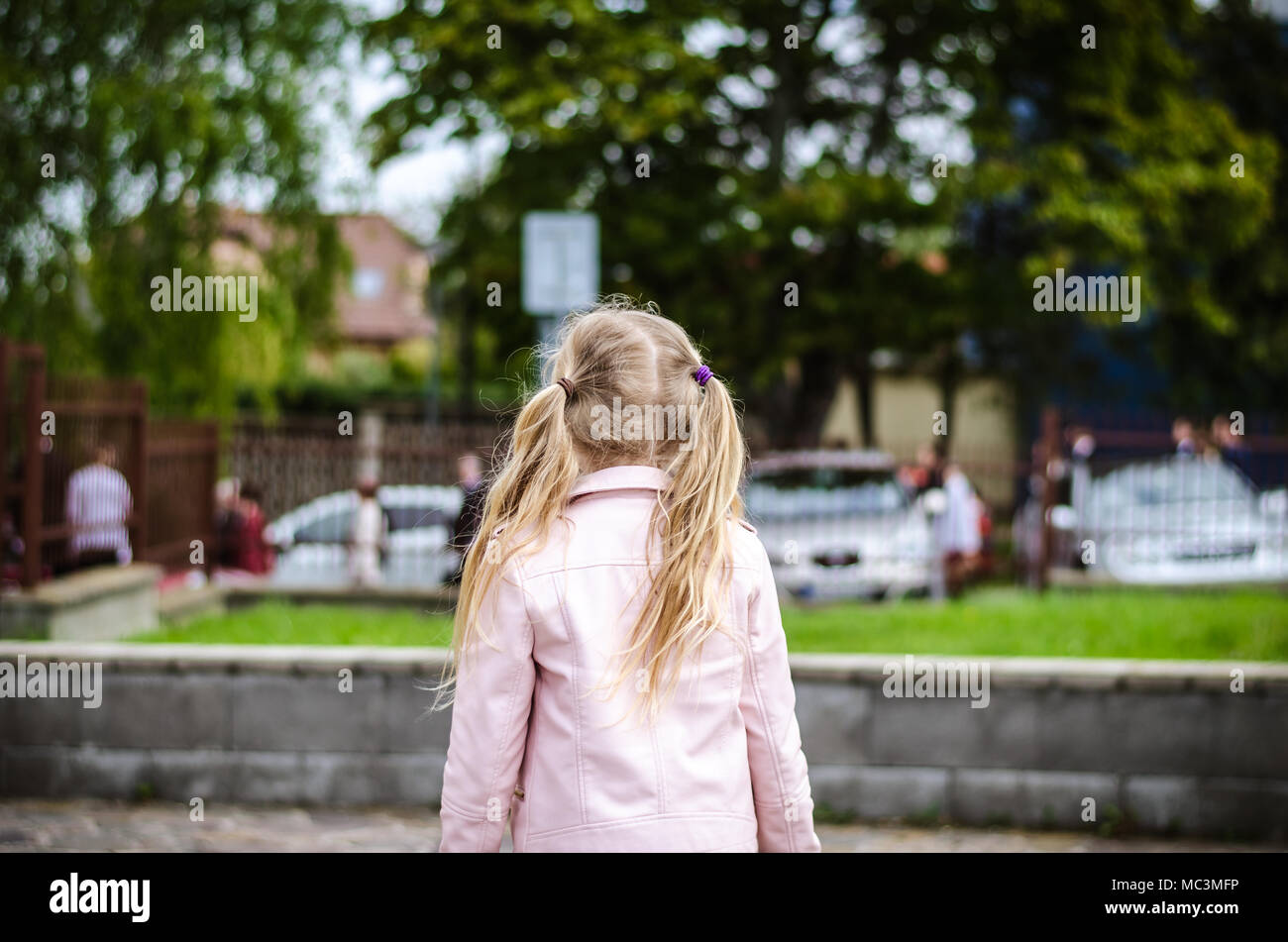 girl with long hair in braid back view Stock Photo - Alamy
