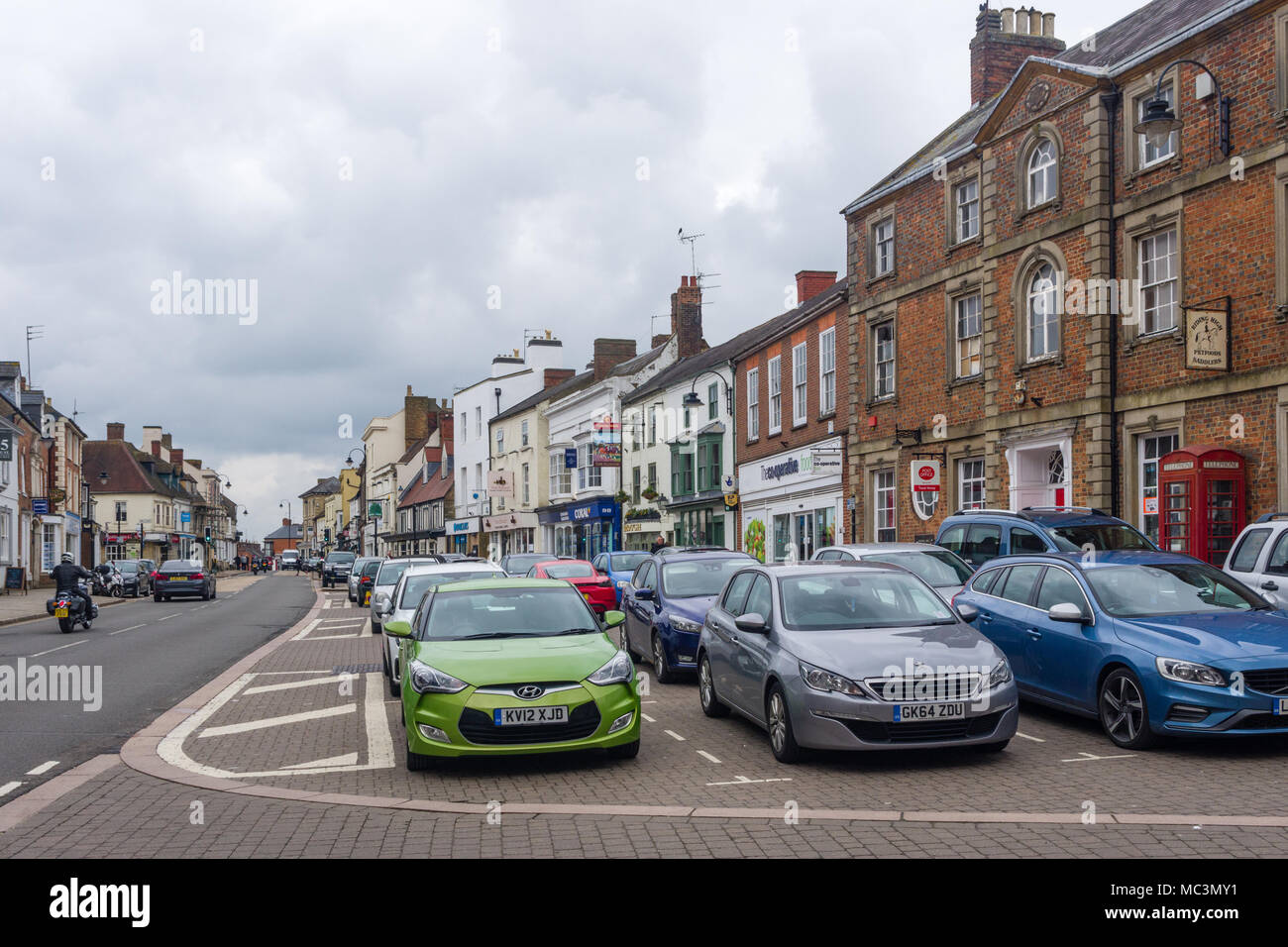 Watling Street and the Market Square in the town of Towcester ...