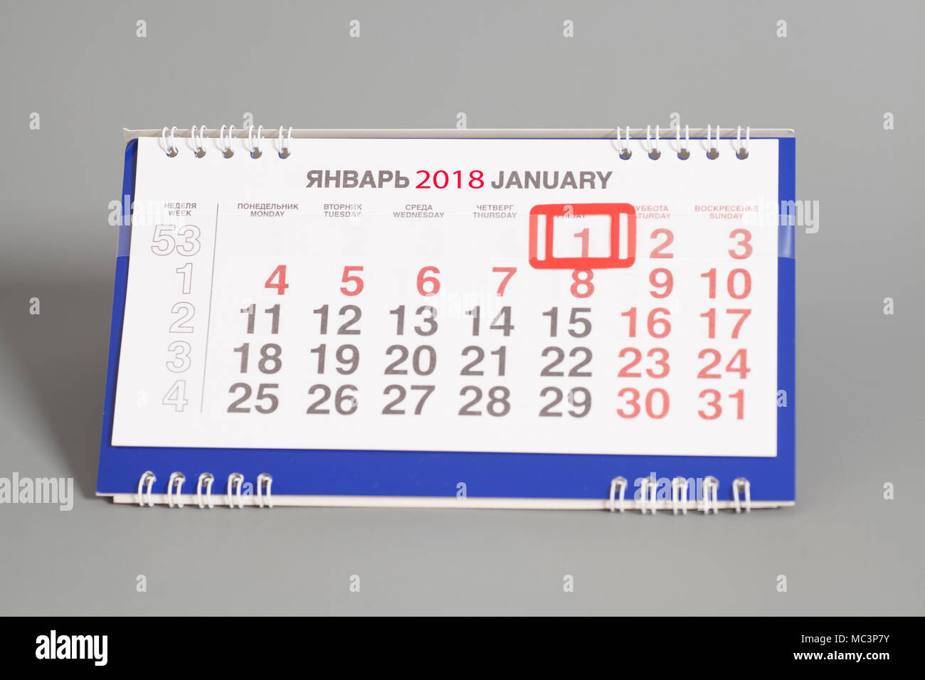 Monday january 1st calendar hi-res stock photography and images - Alamy