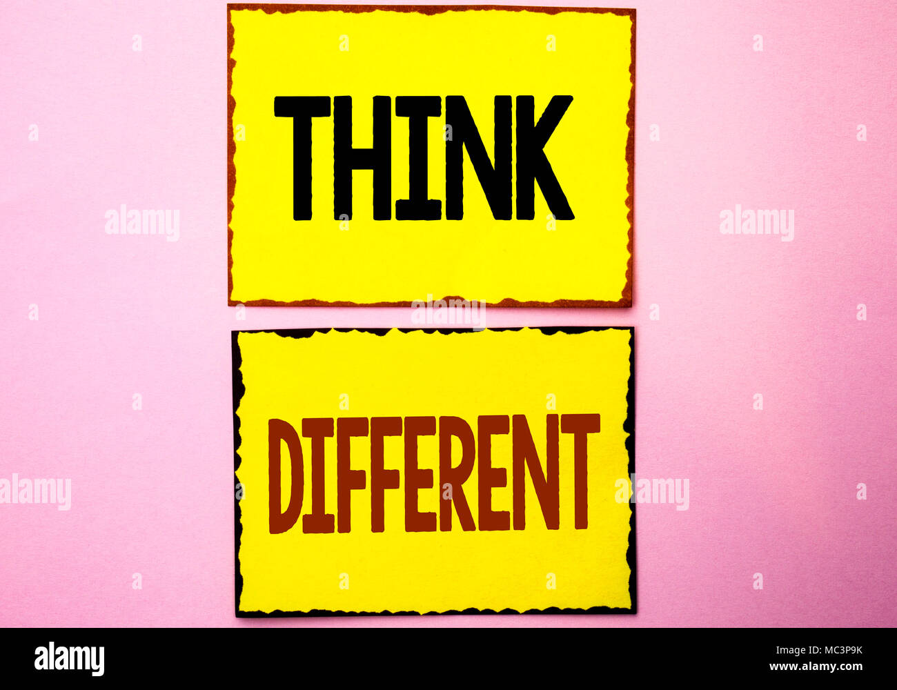 Word writing text Think Different. Business concept for Rethink Change ...