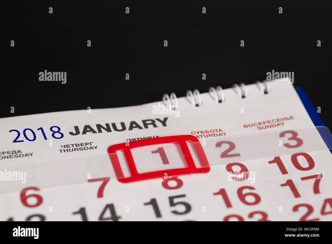 Monday january 1st calendar hi-res stock photography and images - Alamy