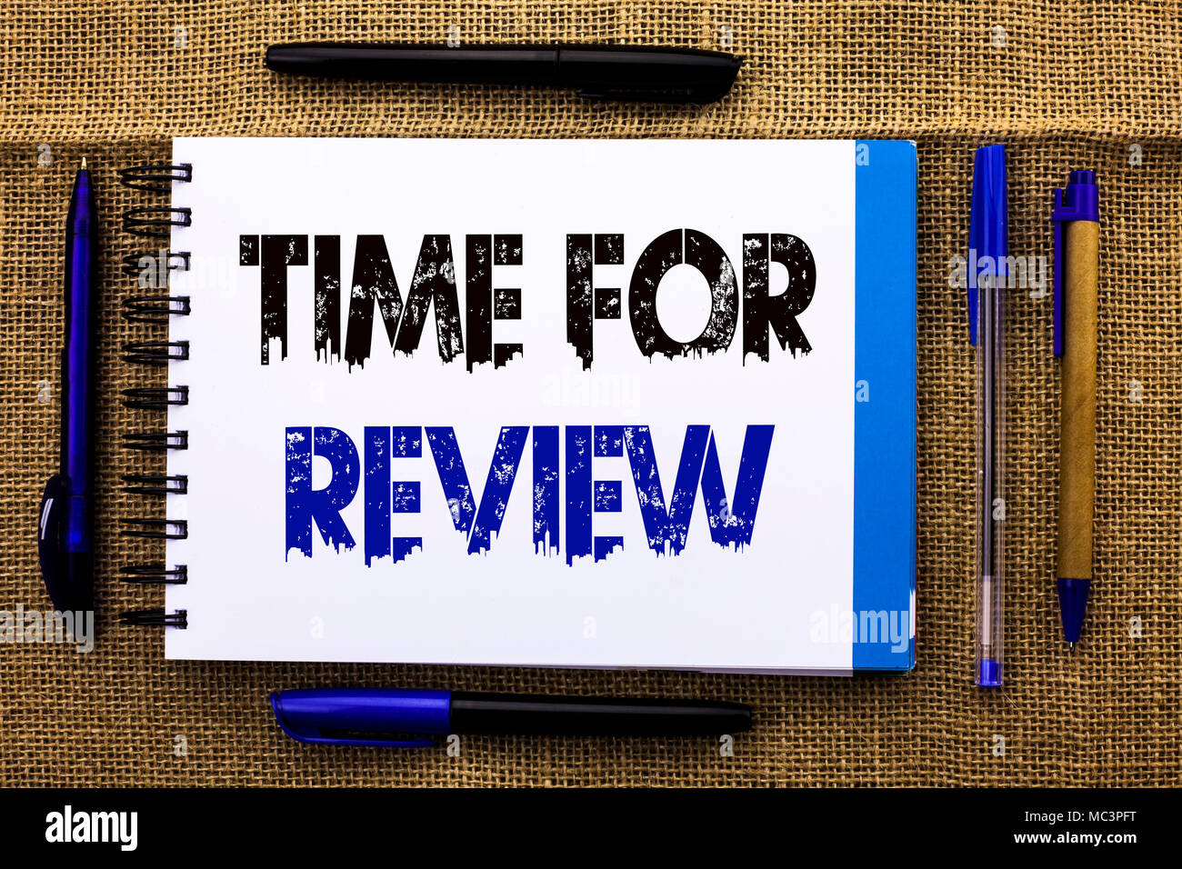 Conceptual hand writing showing Time For Review. Business photo text ...