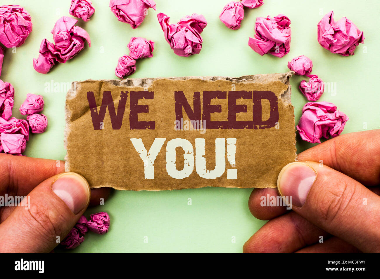 Word writing text We Need You Motivational Call. Business concept for ...