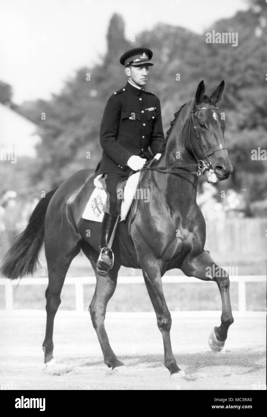 Bahle 1954 - Colonel Frank Weldon (GBR) riding Kilbarry in the dressage ...