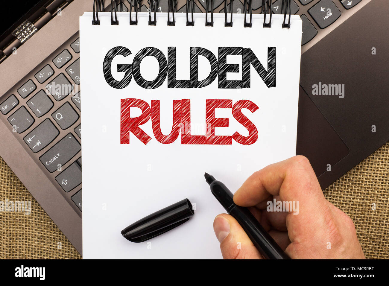 Word writing text Golden Rules. Business concept for Regulation ...