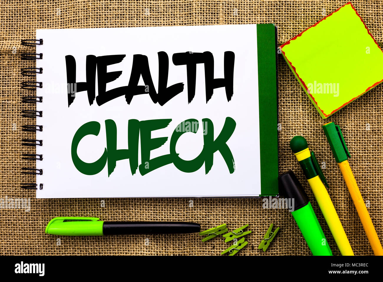 Text sign showing Health Check. Conceptual photo Medical Examination ...