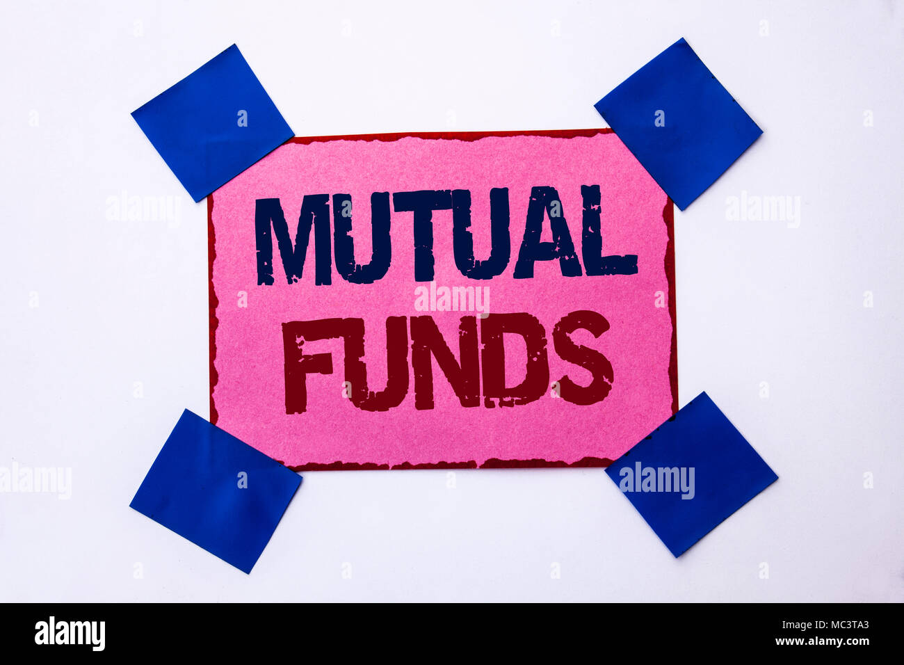 Conceptual hand writing showing Mutual Funds. Business photo text ...