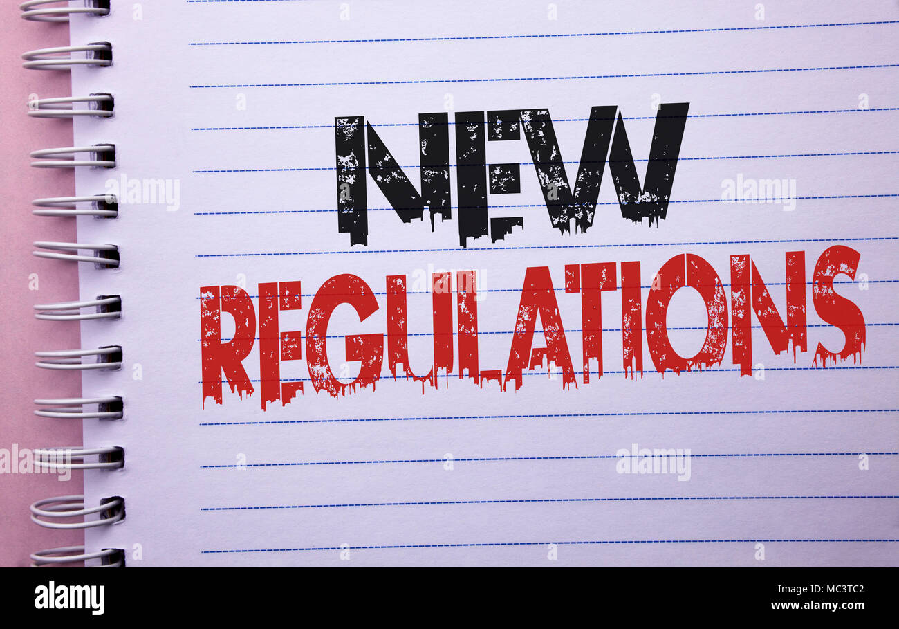 Word writing text New Regulations. Business concept for Change of Laws ...