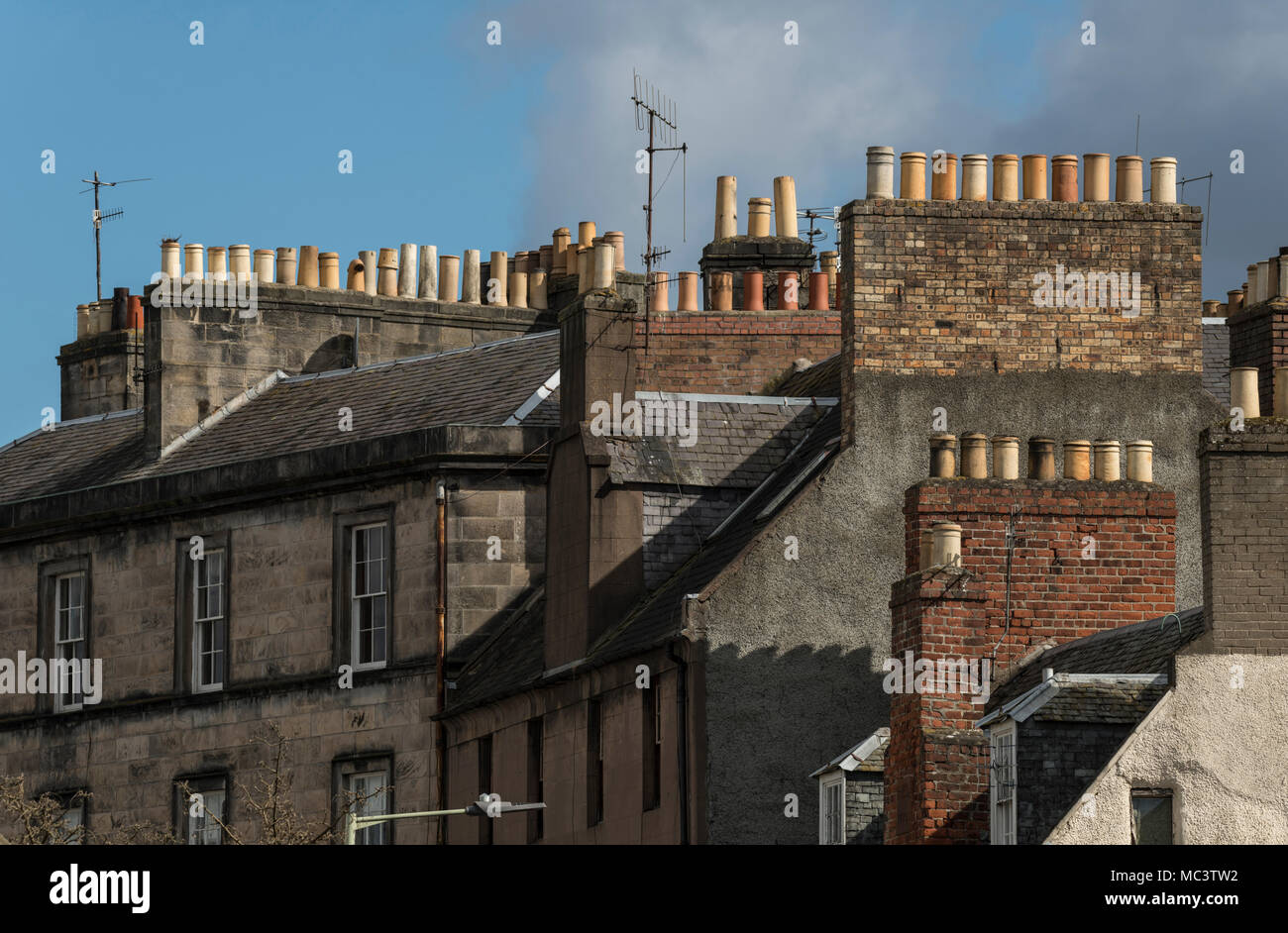 The Georgian roofline and chimney stacks of North Port in Perth have ...