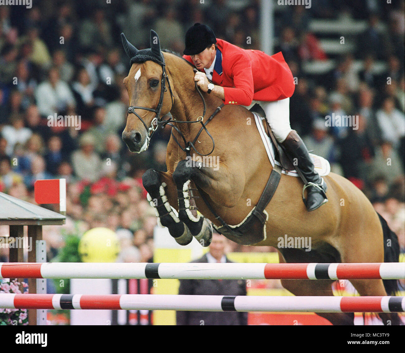 CHIO Aachen june 1999, Peter Leone (USA) riding Crown Royal Legato ...