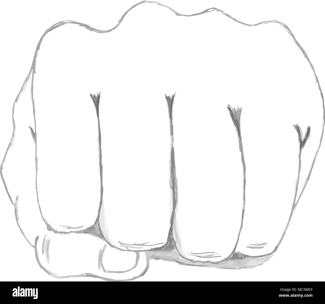 Closed fist vector Stock Vector Images - Alamy