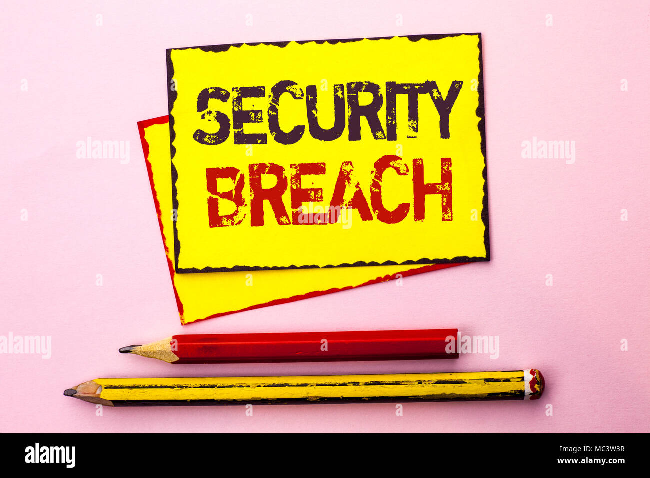 Text sign showing Security Breach. Conceptual photo Unauthorized access ...